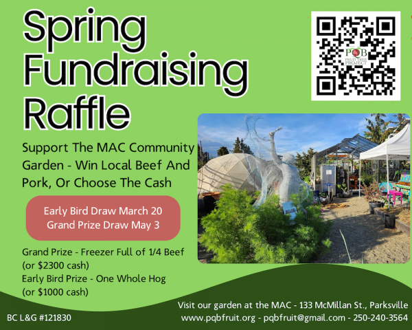 Spring Fundraising Raffle – PQB Fruit Tree Project
